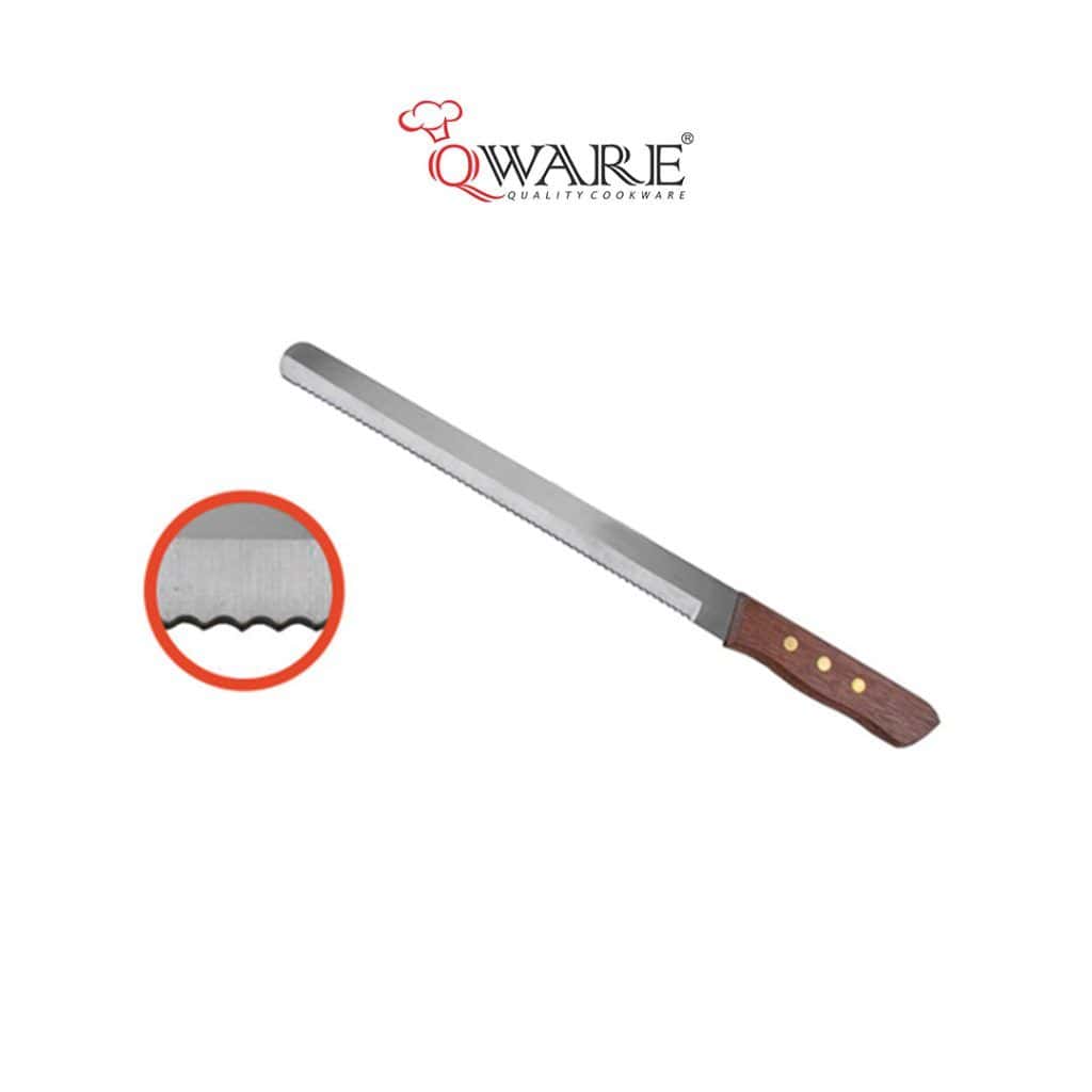 QWARE Wooden Bread Knife With Teeth - Kitchen 711